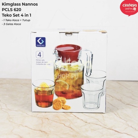 Jual Harga Max Pitcher Set 4 in 1 Sudah Termasuk Gelas / Teko Kaca Set ...