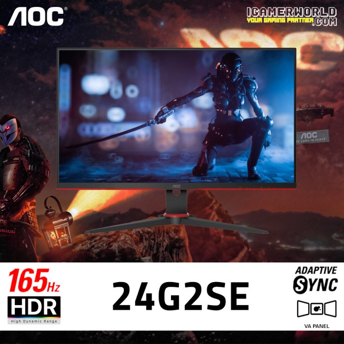 Jual AOC 24G2SE 23.8 inch FHD 165Hz 1ms VA Adaptive-Sync Gaming Monitor ...