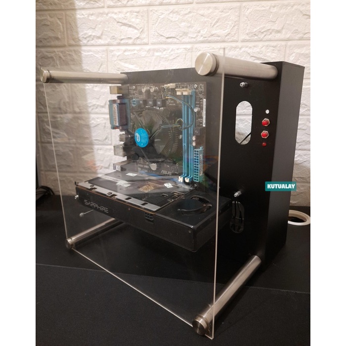 Jual Custom Casing Vertical Open Air Benchtable Akrilik Case Micro ATX ...