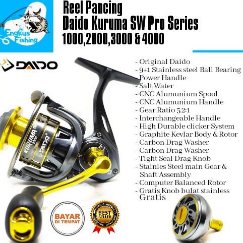 Jual Reel Pancing Daido Kuruma SW Pro Series 1000-4000 (9+1Bearing ...