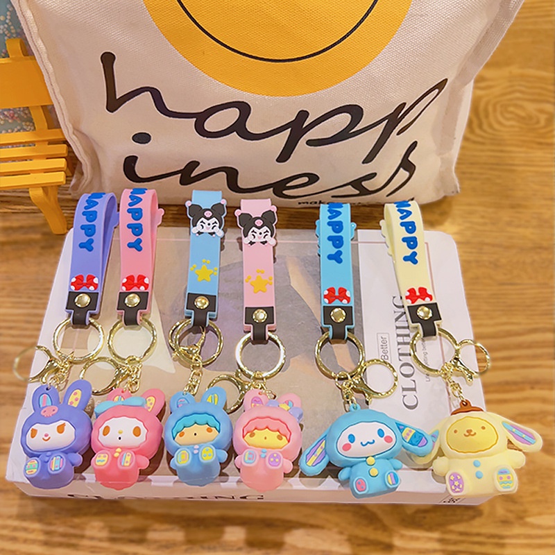 Jual Gantungan Kunci ganci HAPPY Kuromi Hello Kitty Melody Cinnamoroll ...