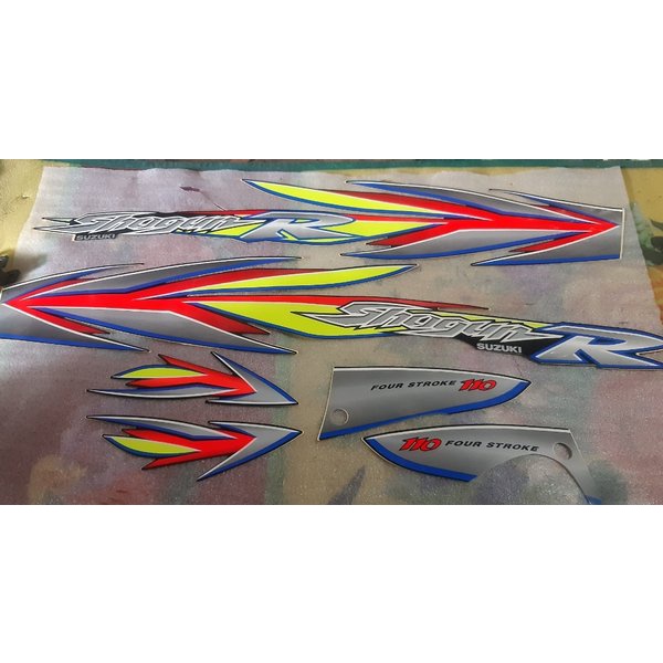 Jual Striping Stiker Bok Cover Body Full Set Assy Original Shogun 110 R ...
