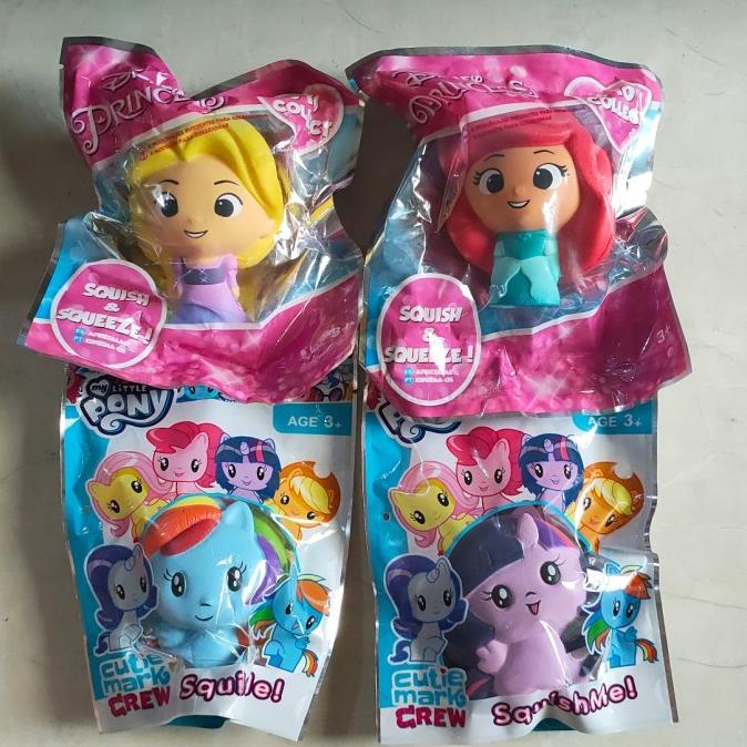 Jual Squishy Slow Rising Rapunzel Ariel Rainbow Dash Twilight Sparkle ...