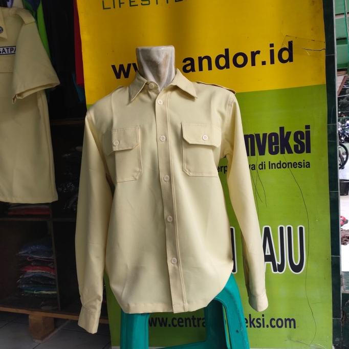 Jual Baju seragam satpam CREAM PDL SUS Bahan GAIA Neo Premium (Atasan) | Shopee Indonesia