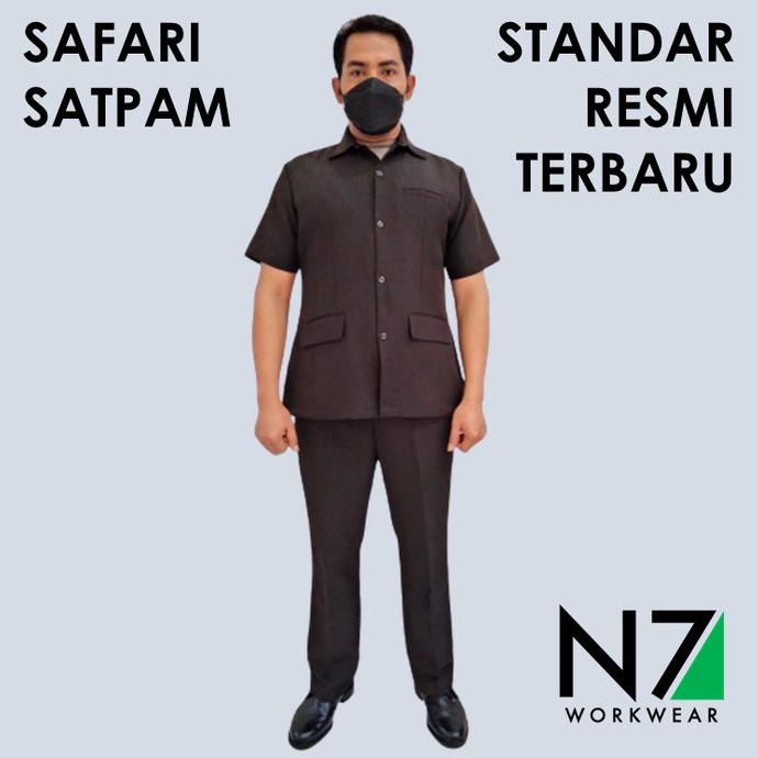 Jual SERAGAM SAFARI COKLAT SATPAM/SECURITY Pria | Shopee Indonesia