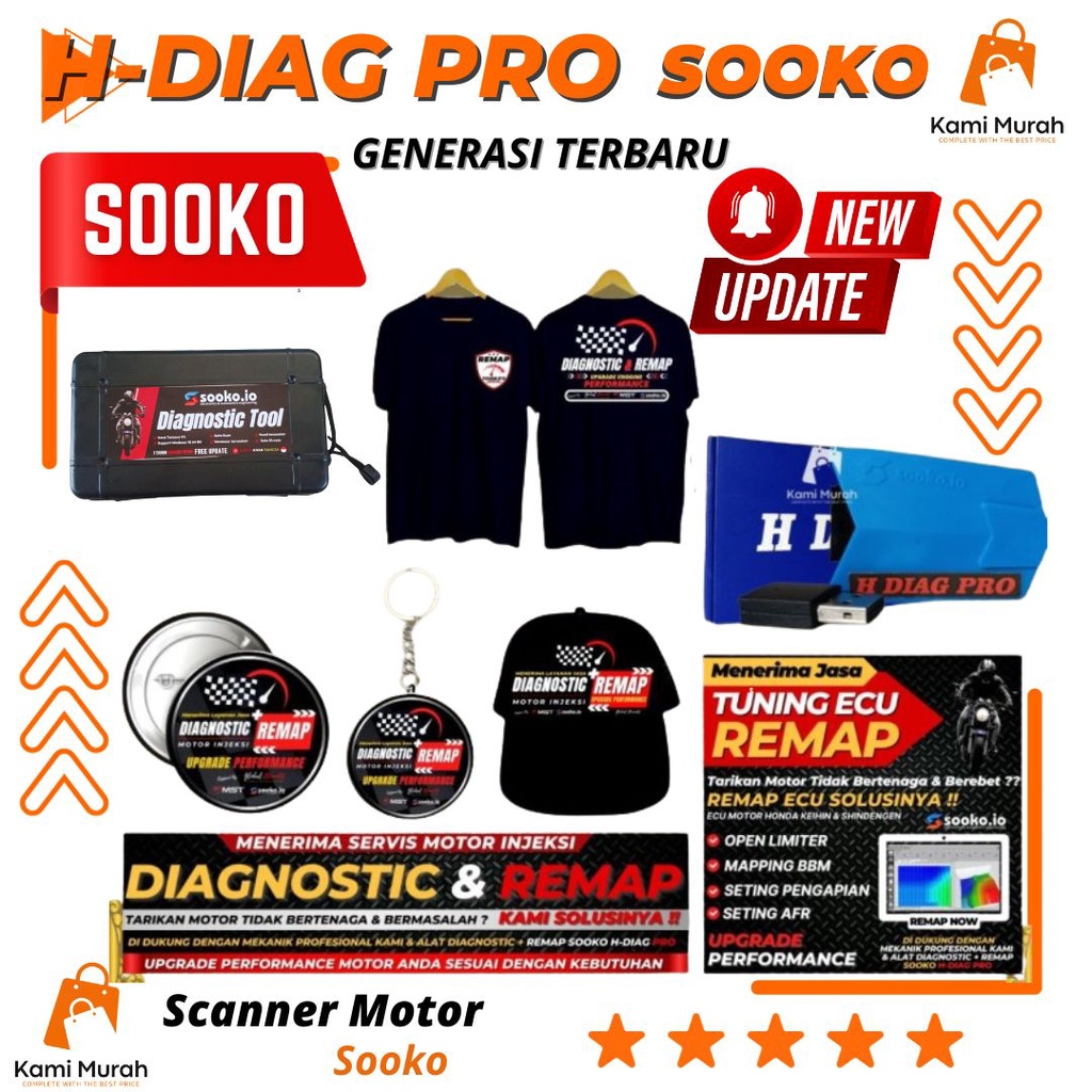 Jual Scanner Motor Injeksi Honda H-Diag Pro+Remap Flash ECU Scanner ...