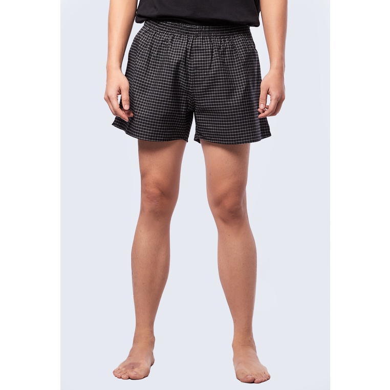 Jual Executive Checked Boxer Black | Shopee Indonesia