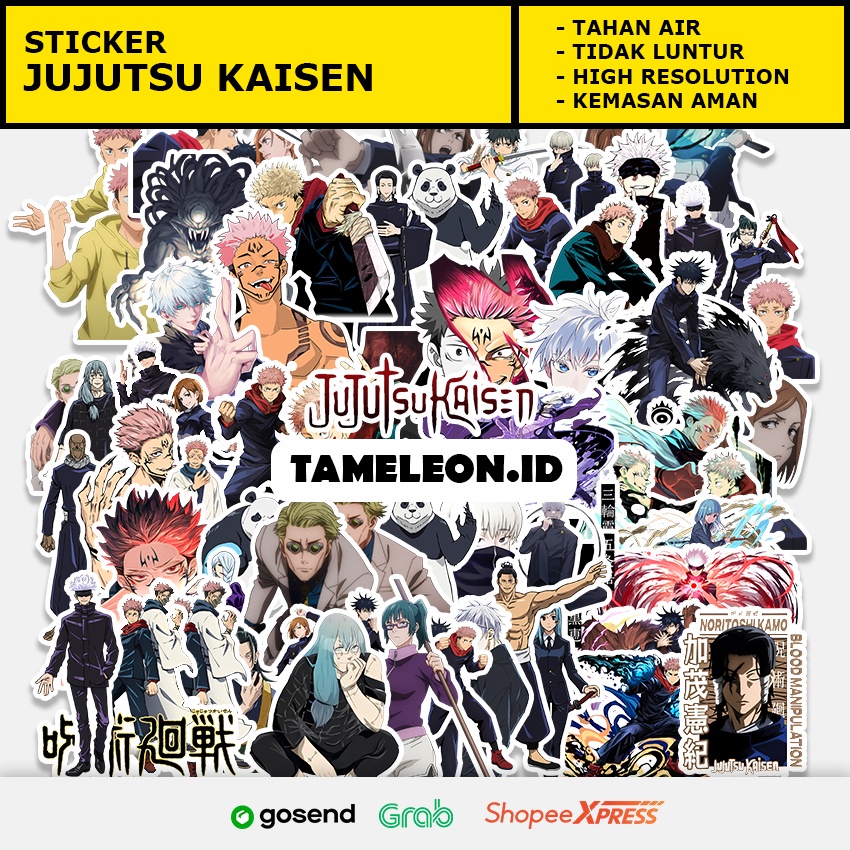 Jual Sticker anime Jujutsu no Kaisen,Gojo,Itodori,Sakuna Sticker ...
