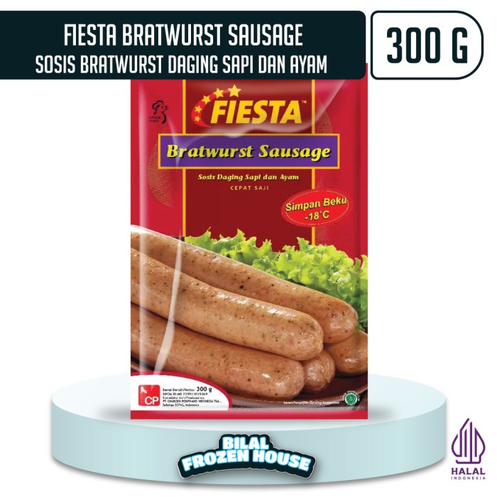 Jual Fiesta Bratwurst Sausage 300gr - Sosis Daging Sapi & Ayam 26_09 ...