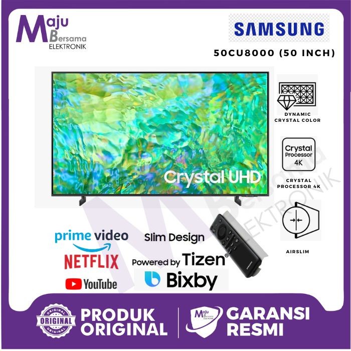 Jual Samsung 50Cu8000 Crystal 4K Uhd Smart Tv 50 Inch Ua50Cu8000Kxxd | Shopee Indonesia