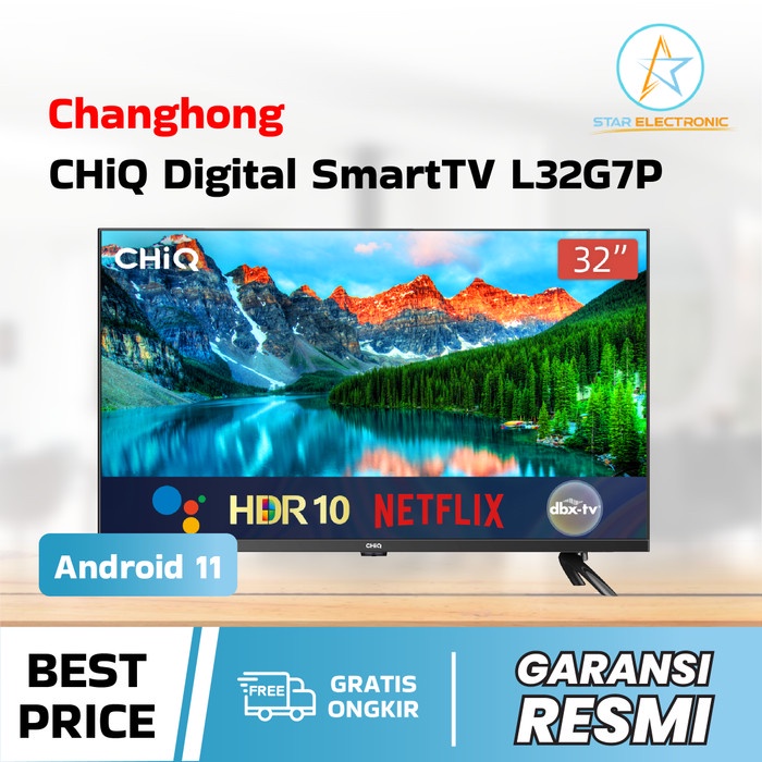 Jual Chiq 32 Inch Newest Android 11 Smart Tv Digital Tv Led Tv L32G7P Resmi | Shopee Indonesia