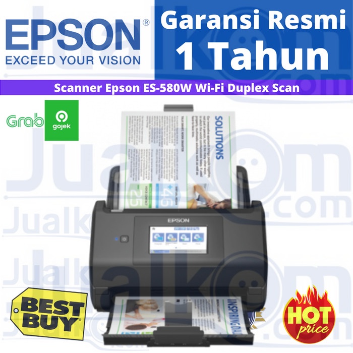 Jual Scanner Epson ES 580W ES580 W WiFi Duplex Scan F4 Scan to USB ...