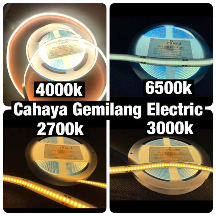 Jual Lampu led strip cob hiled 24volt 24v 12w 12watt ip44 ledstrip ...