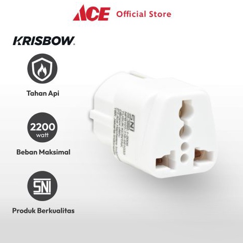 Jual TOP SALE Ace - Krisbow Steker Arde Adaptor Travel Tanpa Switch ...