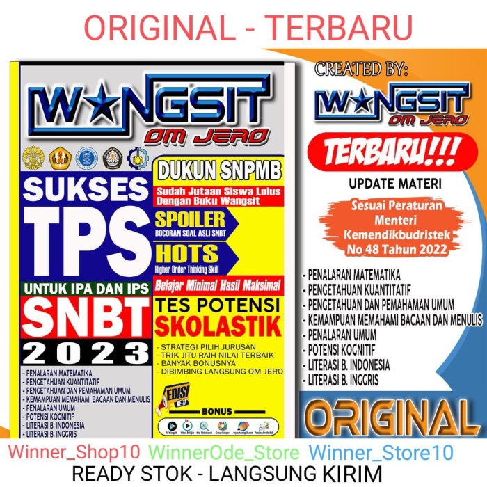 Jual Buku Wangsit Platinum Kitab TPS BINGG 2023Original T'Update+BigBonus | Shopee Indonesia