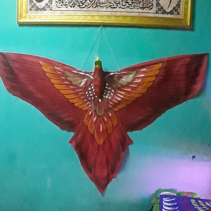 Jual layangan garuda besar bahan parasut lebar sayap 150 cm tinggi 100 ...