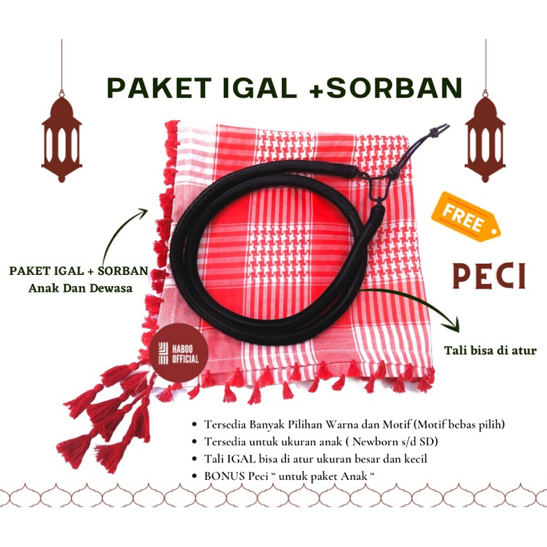 Jual Discount IGAL DEWASA / IGAL ANAK/ IGAL ARAB IKAT SORBAN / IGAL IKAT KEPALA SORBAN [168 ...
