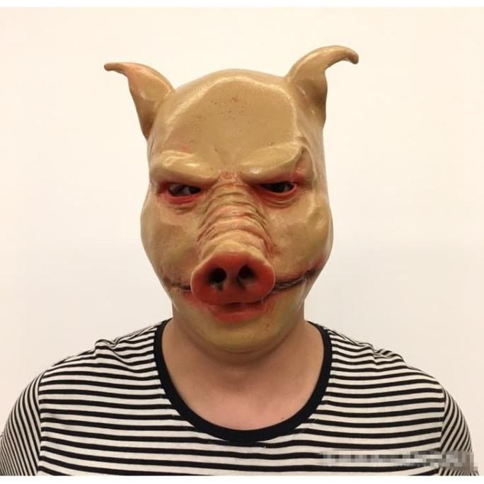 Jual Best Seller Topeng Seram Babi Penjahat Kriminal Pig Killer Latex ...