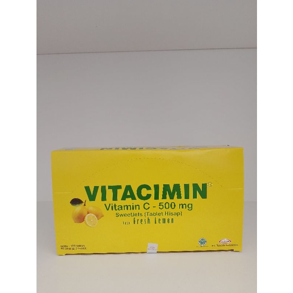 Jual Vitacimin Vitamin C Lemon Isi 50 Strip (100 tablet) | Shopee Indonesia