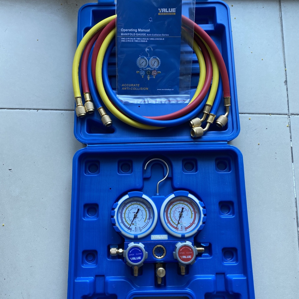 Jual Manifold Value Alat Ukur Freon R134, R22, R407, R404 | Shopee ...