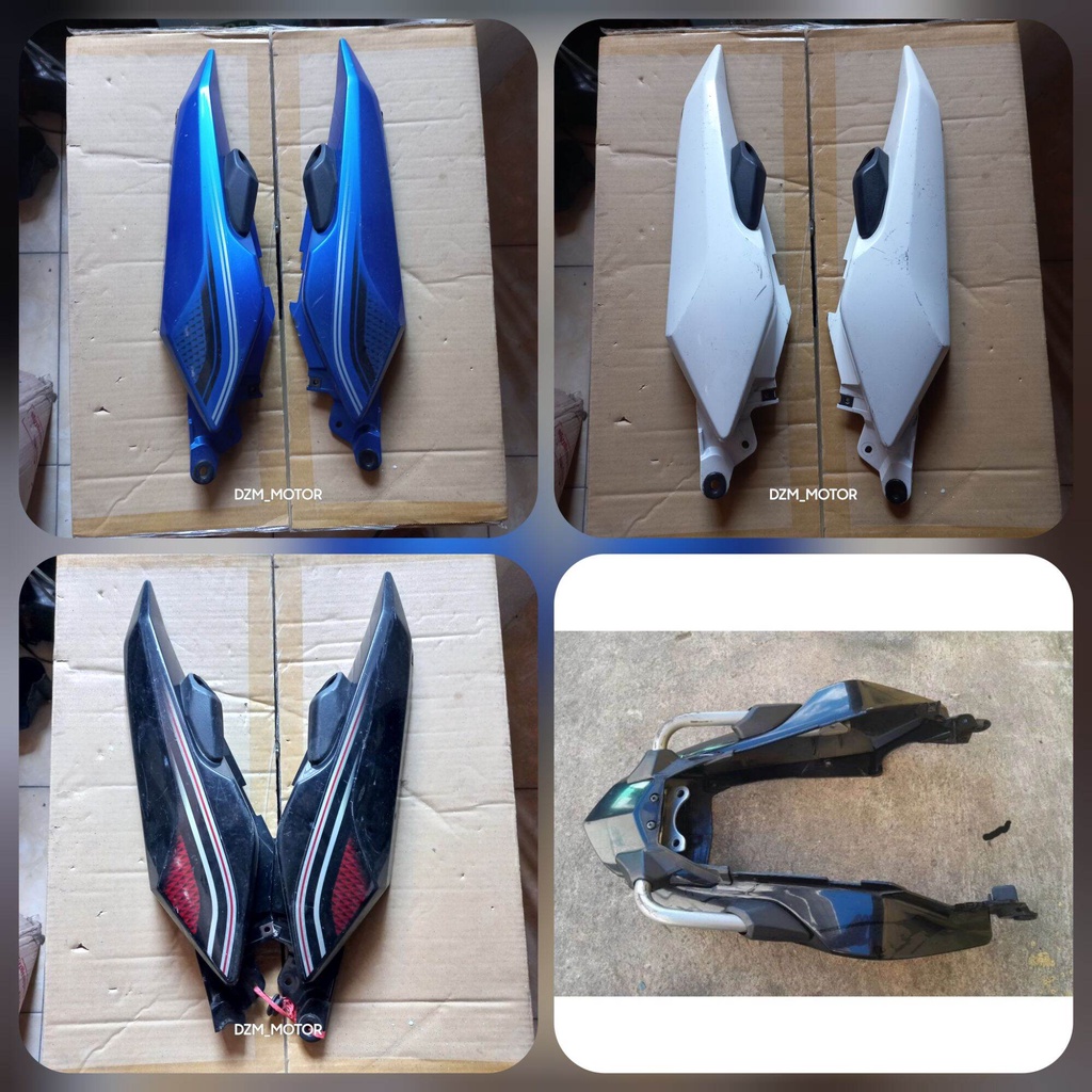 Jual Cover Body belakang 1set behel yamaha Byson biru hitam putih ...