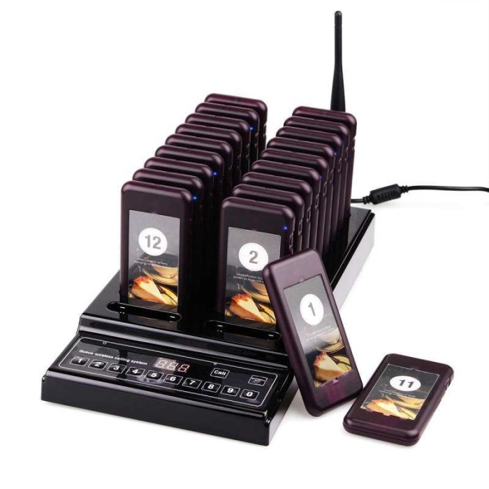 Jual Mesin Panggil Antrian Restoran Cafe, 20 Pager Vibrate PROMICK CPS ...