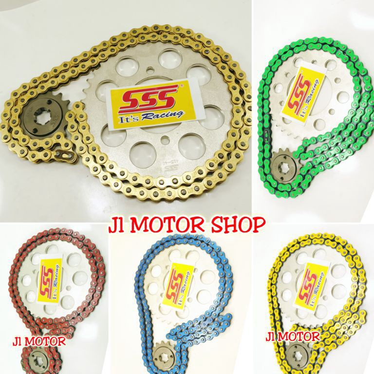 Jual STOK TERBARU Gear Set Gir Set Sss 415 Tipis Satria Fu 150 428 Tebal - Satria Fu150 Rantai ...