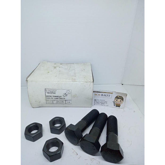 Jual Baut Mur Baja M24X85 P3.0 Hitam (Kunci 36 ) | Shopee Indonesia
