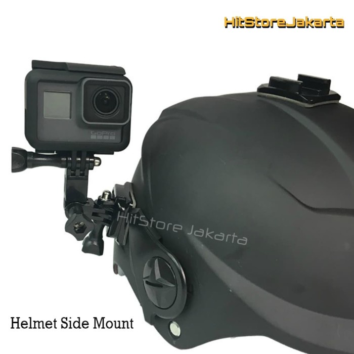Jual Mounting Helm Helmet Side Mount GoPro YI BPro Helmet Curved Mount ...
