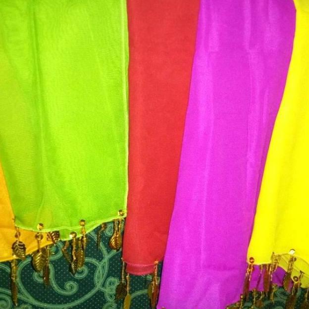 Jual Selendang Tari Polos // Selendang Polos Rumbai // Sampur Sipon ...
