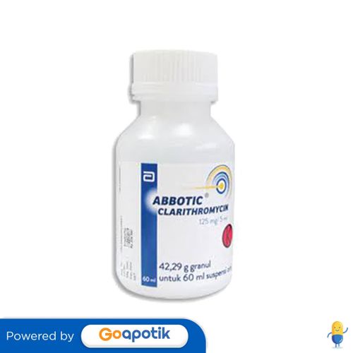 Jual ABBOTIC CLARITHROMYCIN 125 MG/5ML SYRUP 60 ML | Shopee Indonesia