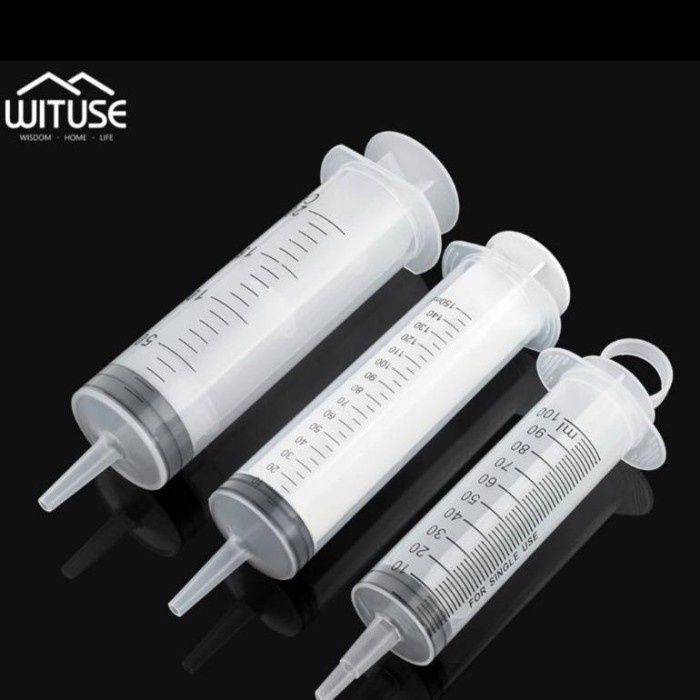 Jual syringe suntikan besar 300Ml plus selang dan jarum suntikan 100 ml ...