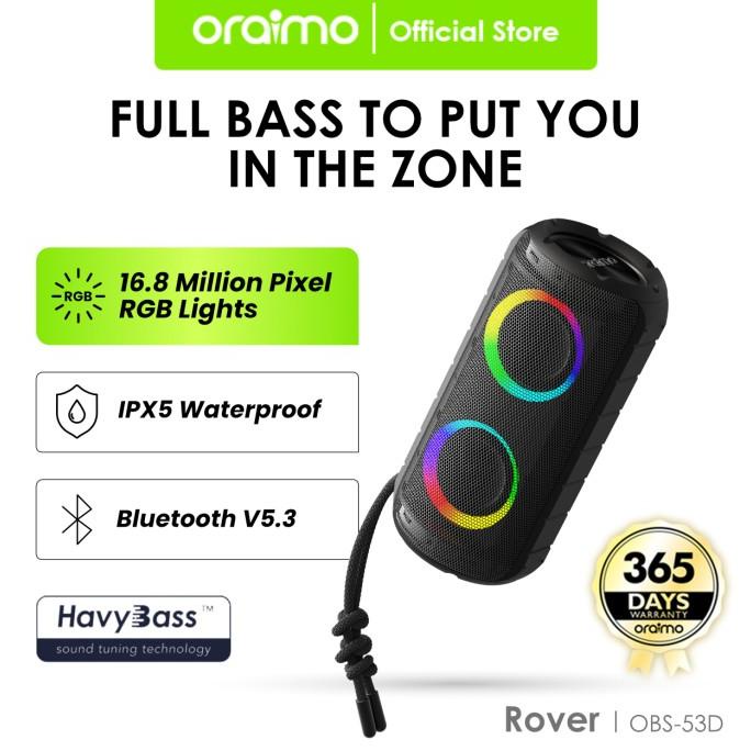 Jual Oraimo Super Bass Speaker Bluetooth 5.3 Max 20W Rover IPX5 RGB OBS ...