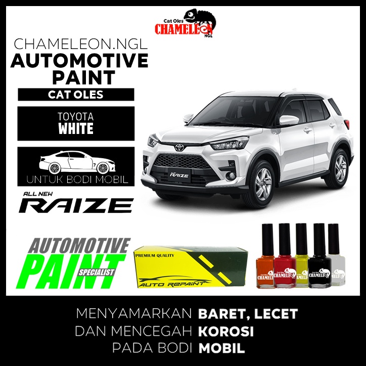 Jual Cat Oles Toyota Raize White Automotive Paint CHAMELEON NGL ...