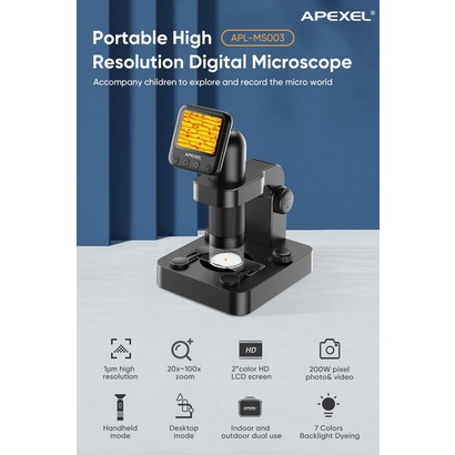 Jual Original Microscope Digital Apexel Apl-Ms003 Portable Mikroskop ...