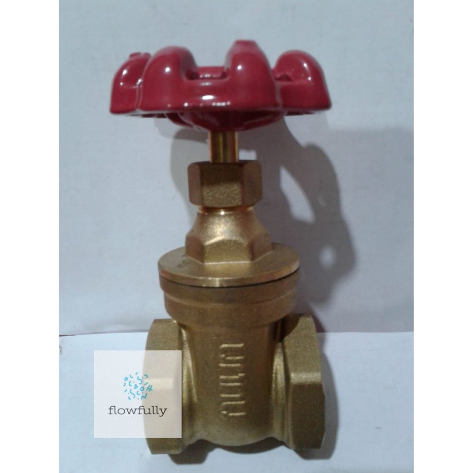 Jual GATE VALVE KUNINGAN 4 inch UNNU STOP KRAN PUTAR | Shopee Indonesia