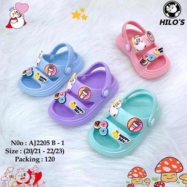 Jual SANDAL BAIM ANAK SUPER MIXUE DUNKIN DONNUT JELLY KARET RUBBER ...