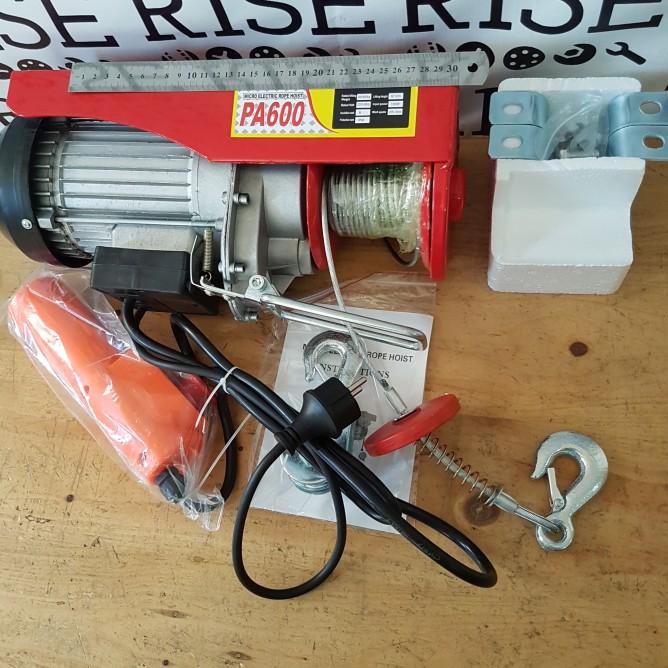 Jual Katrol Listrik Electric Chain Hoist Wire 12 Meter 6 M Lift 600Kg ...
