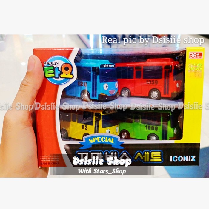 Jual New Tayo The Little Bus Mini Toy 4 Set / Tayo Rogi Fani Lani Made ...