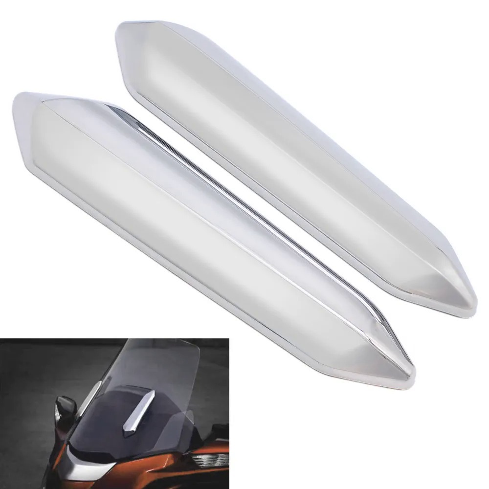 Jual Chrome Motorcycles Windshield Strut Covers Decorative Windscreen ...