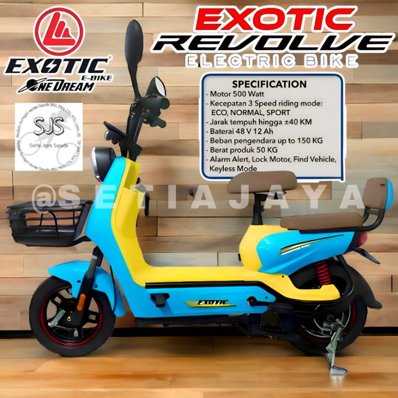 Jual Sepeda Listrik E-Bike EXOTIC REVOLVE 48V 12Ah 500 Watt New ...