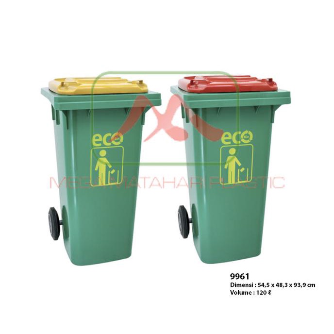 Jual Tempat sampah roda 120 liter ECO 9961 Atari | Shopee Indonesia