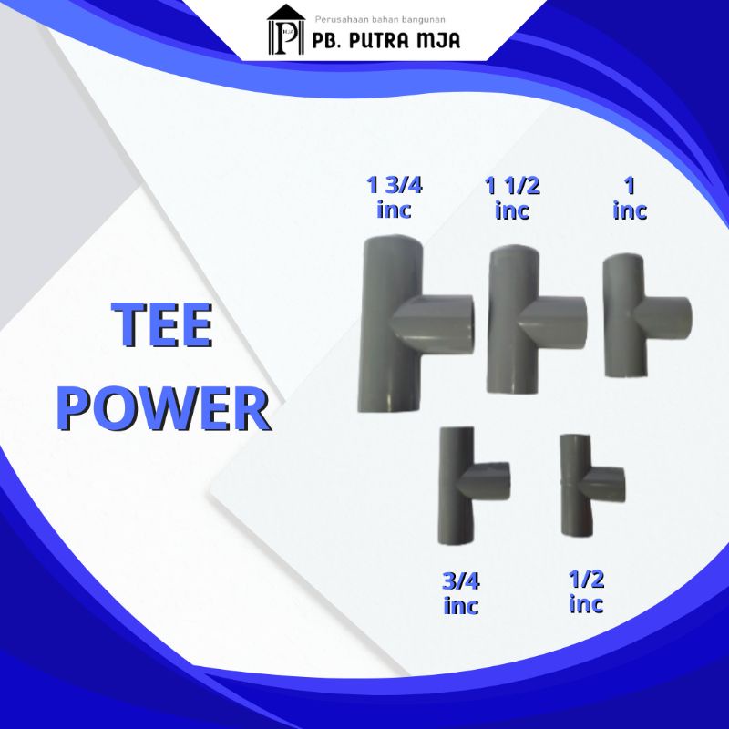 Jual Tee AW POWER ½ inch / Sambungan Pipa T Merk POWER 1/2 inch ...
