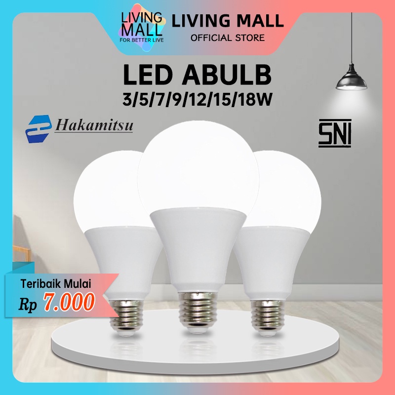 Jual Hakamitsu LAMPU LED ABULB BOHLAM 3W 5W 7W 9W 12W 15W 18W | Shopee Indonesia