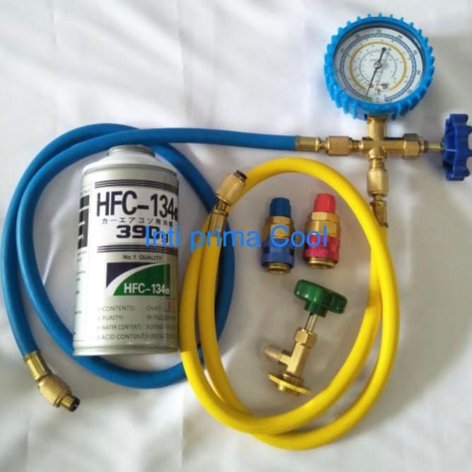 Jual Paket Isi Freon Ac Mobil Kulkas Manifold Selang Adaptor Selang ...