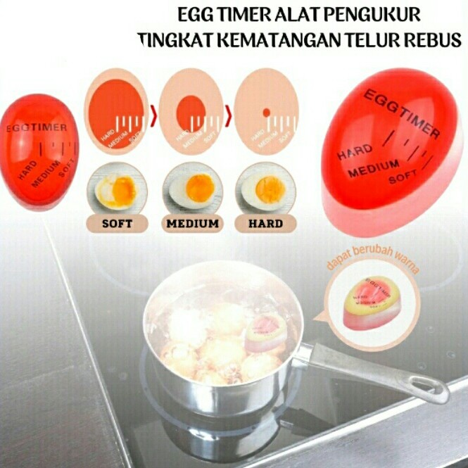 Jual Egg Timer Alat Pengukur Suhu Kematangan Telur Rebus Dapat Berubah ...