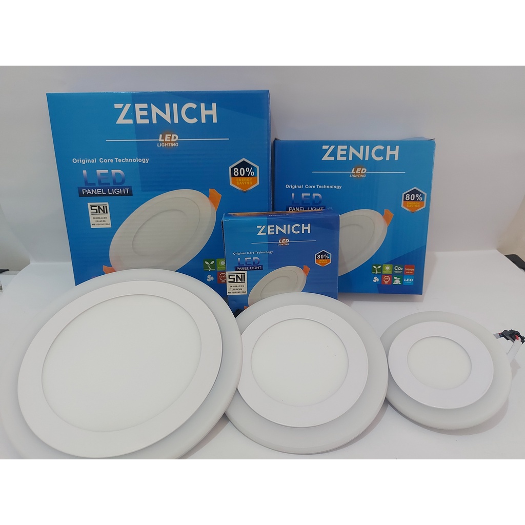 Jual LAMPU DOWNLIGHT LED PANEL PLAFON ZENICH 2 WARNA WHITE + WARMWHITE ...