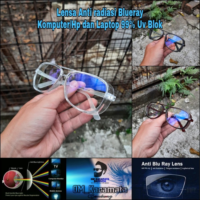 Jual Kacamata Safety Lensa Anti Radiasi Blue Ray Hp/Laptop Dan Komputer ...