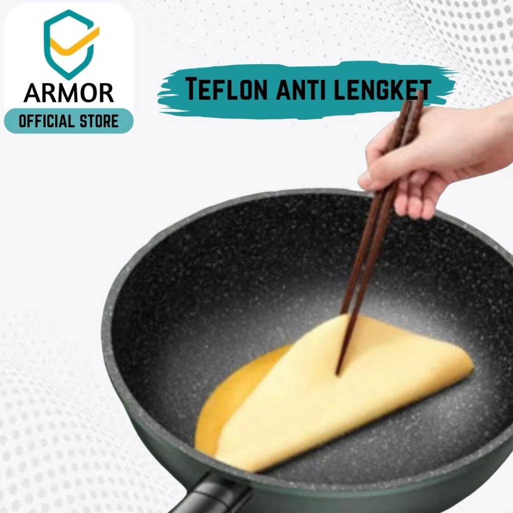 Jual Hoe Armor Wajan Ggorengan / Wajan Ggorengan Anti Lengket Batu ...