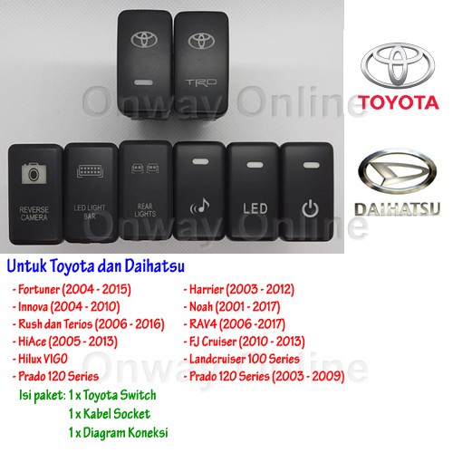 Jual Switch Saklar Toyota Limited Edition Utk Hilux Fortuner Innova ...